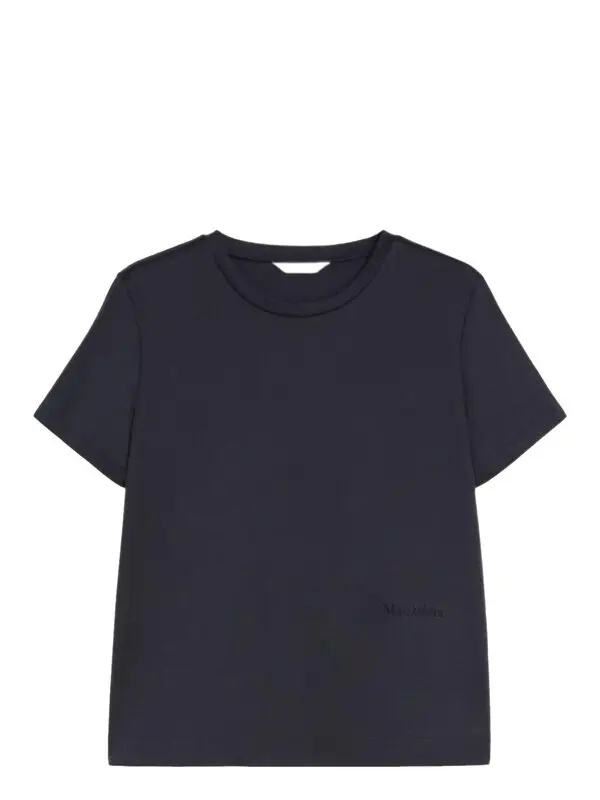 Max Mara Nerina Embroidered Crewneck T-shirt - Navy Blue