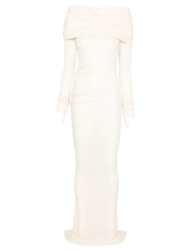 ENTIRE STUDIOS Off-shoulder Long Dress - White
