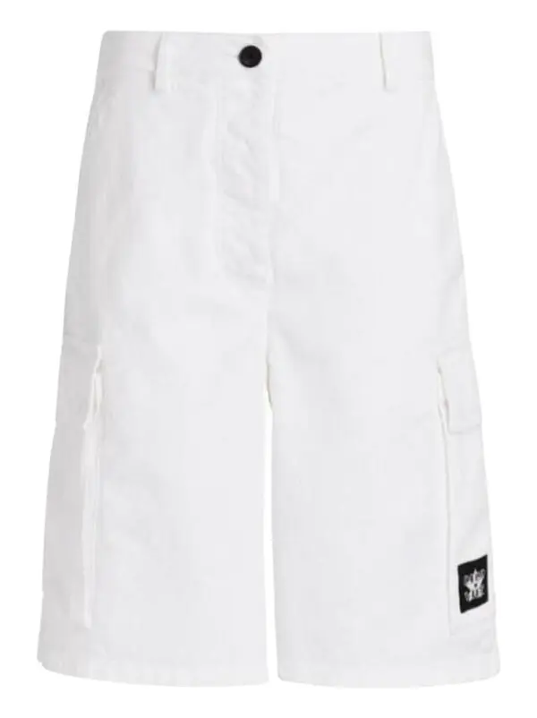 Dior Cargo Shorts With Logo Detail - White