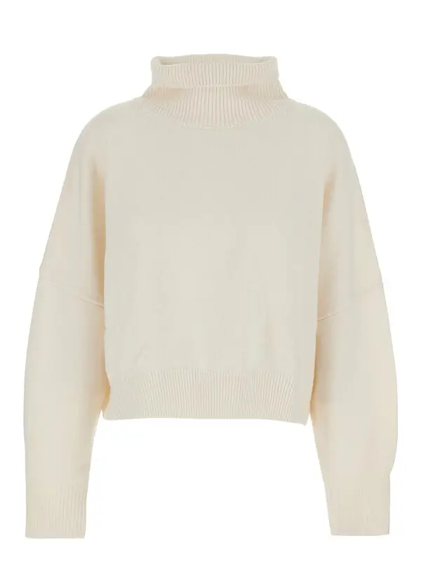Loulou De Saison Luke Stand Collar Knitwear - White
