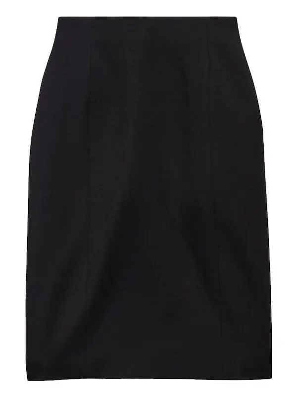 Balenciaga Hourglass Midi Skirt - Black