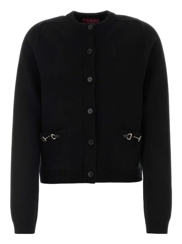 Gucci Horsebit Detail Cardigan - Black