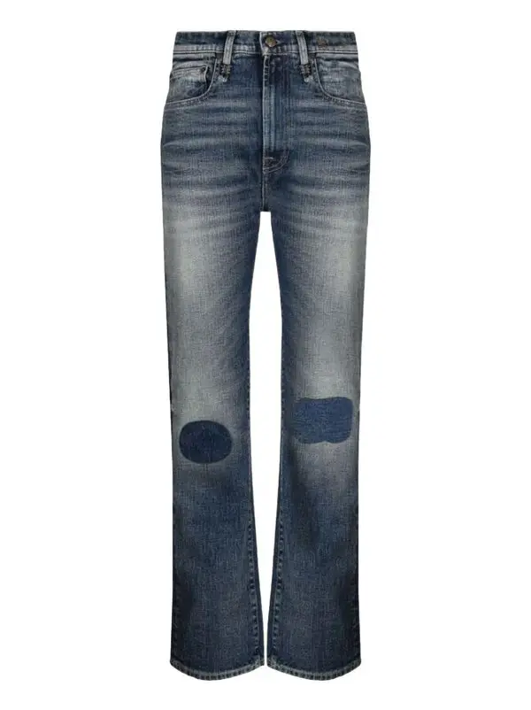 R13 Logo Slim Jeans - Gray