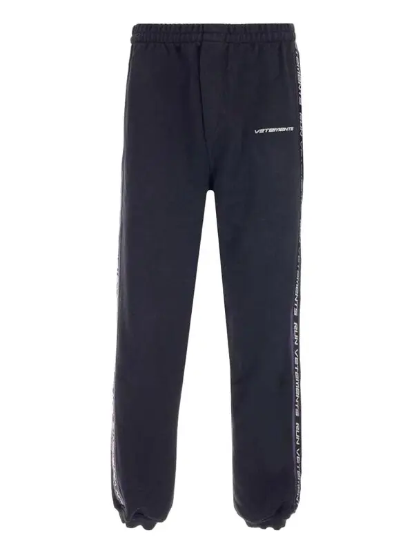 Vetements Logo Tape Track Pants - Black