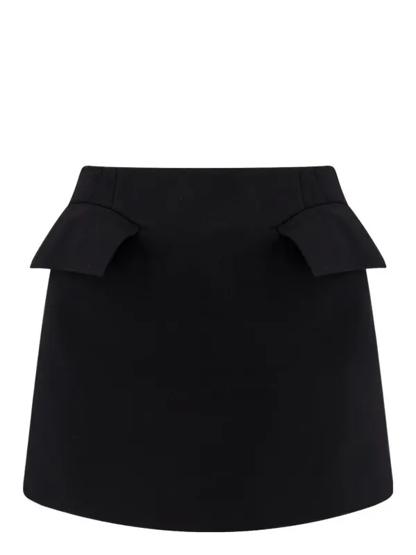 Alexander McQueen Gabardine Mini Skirt - Black