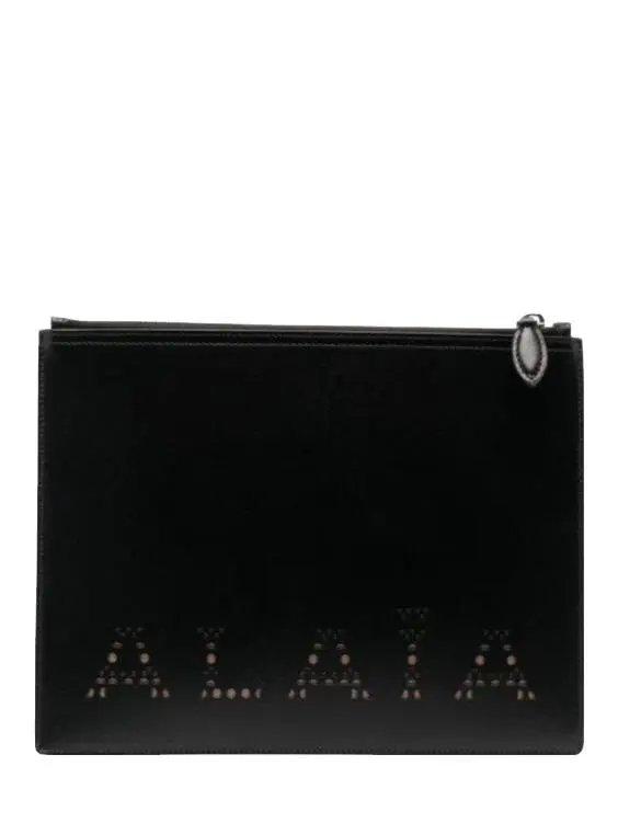 Alaïa Sandy Zipped Large Clutch Bag - Black