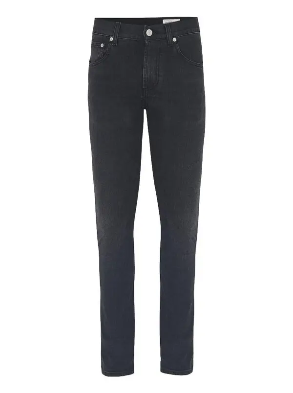 Alexander McQueen Logo Embroidered Jeans - Black
