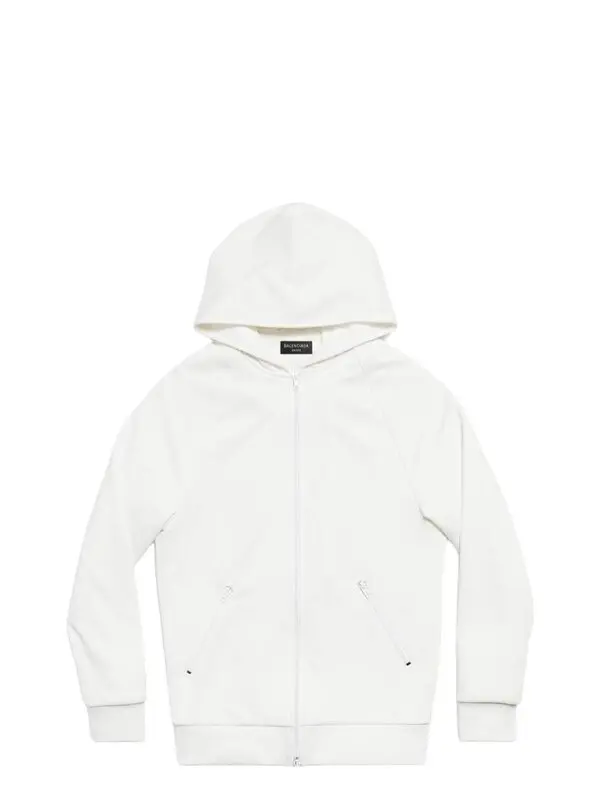 Balenciaga Long Straight Hem Hoodie - White