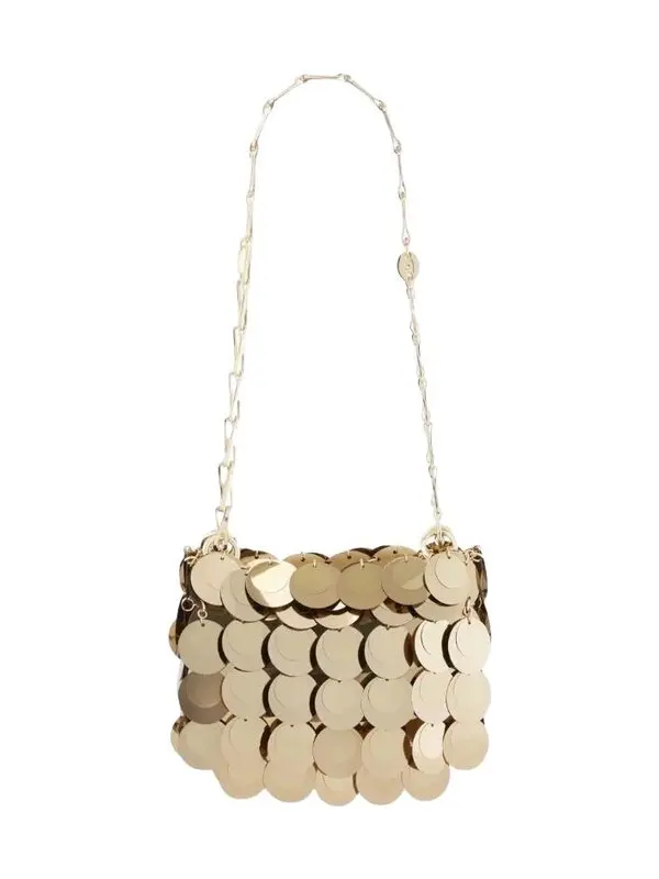 Rabanne Sparkle Nano Shoulder Bag - Nude