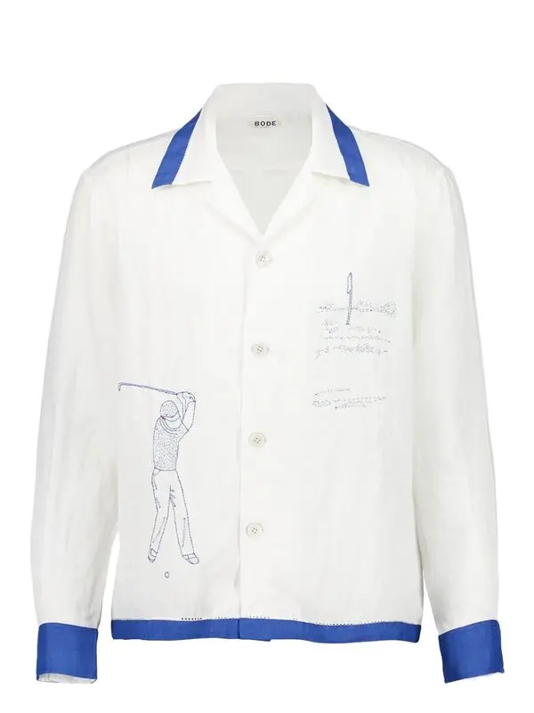 BODE Long Sleeve Shirt - White