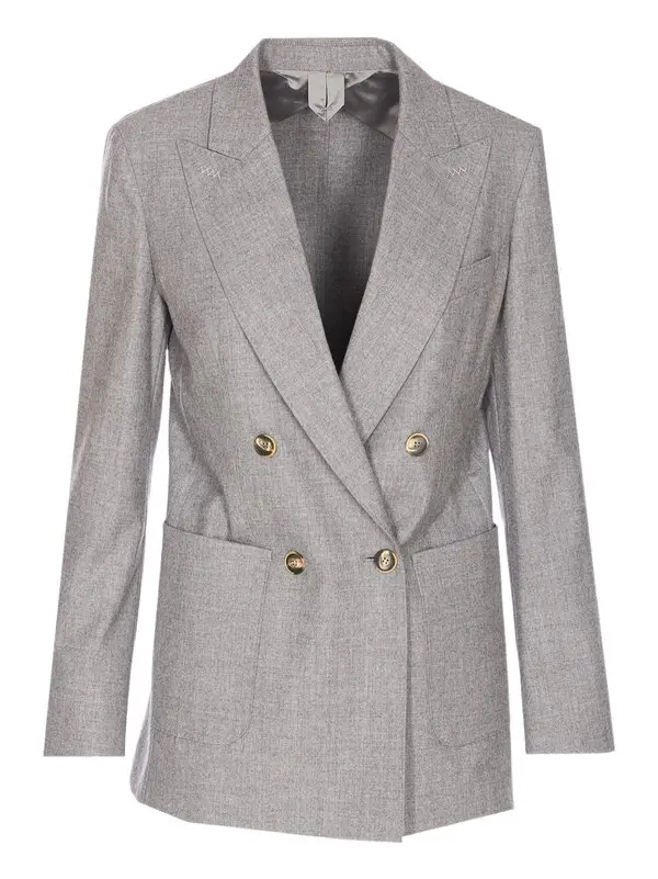 Max Mara Double-breasted Blazer - Gray