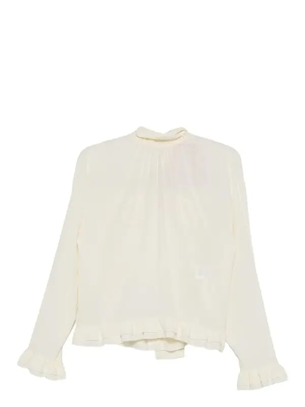 N.21 Long-sleeved Bow Detail Top - Ivory