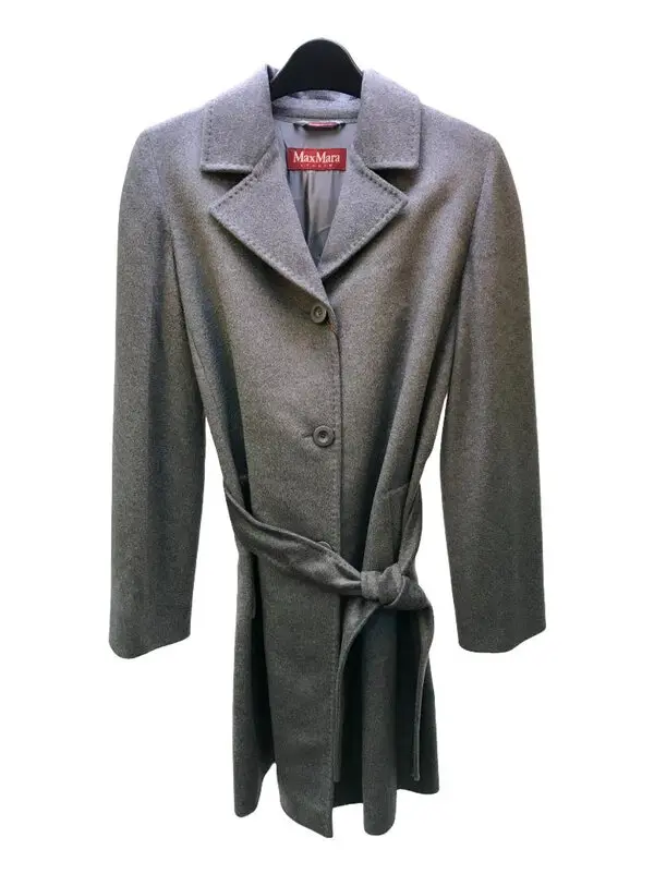 Max Mara Calmo Logo Coat - Black