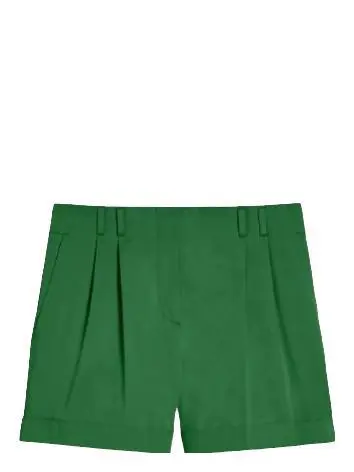 Max Mara Bergen Turn-up Hem Shorts - Emerald