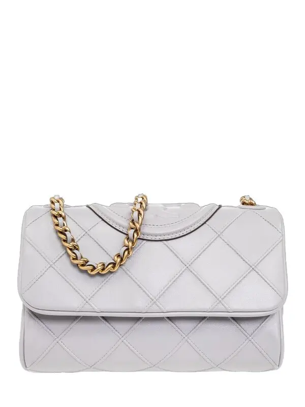 Tory Burch Fleming Convertible Foldover Small Shoulder Bag - Gray