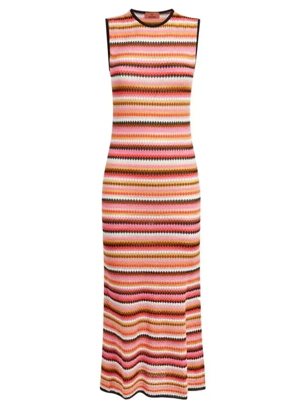Missoni Striped Ribbed-knit Maxi Dress - Multicolor