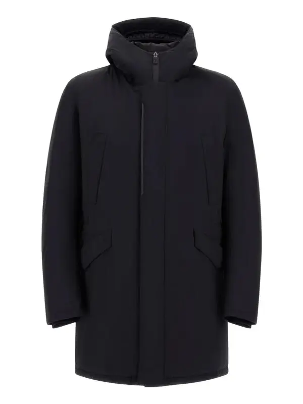 Herno Hooded Long Parka - Black