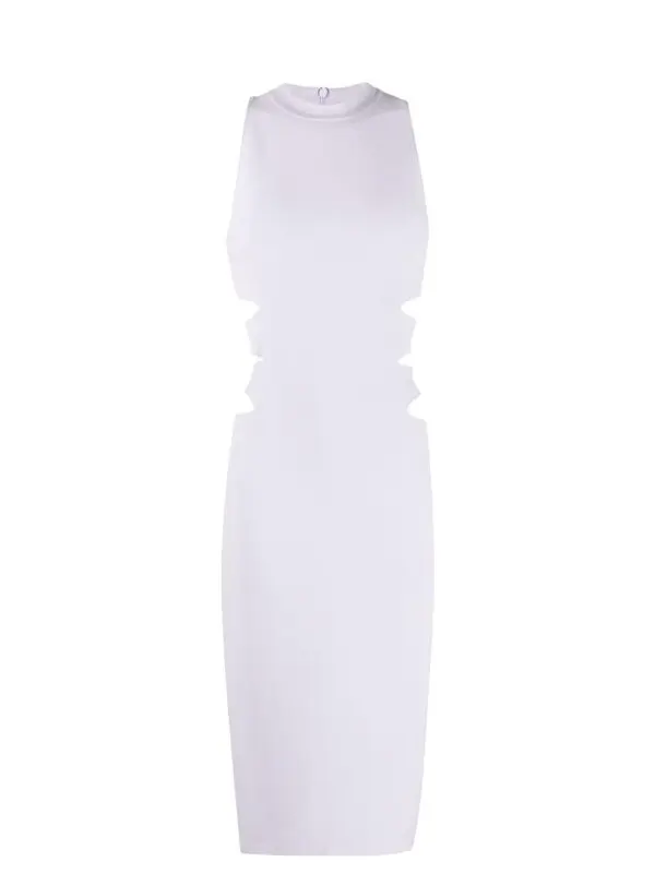 Alaïa Logo Sleeveless Cut-out Dress - White