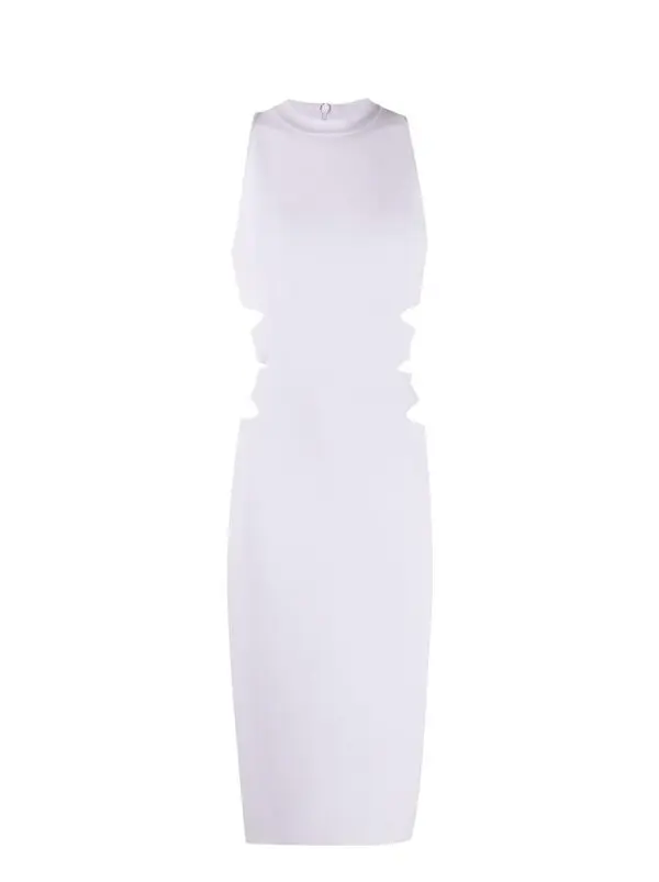 Alaïa Logo Sleeveless Cut-out Dress - White