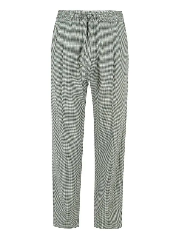 Dolce & Gabbana Houndstooth Pleat-detail Trousers - Gray