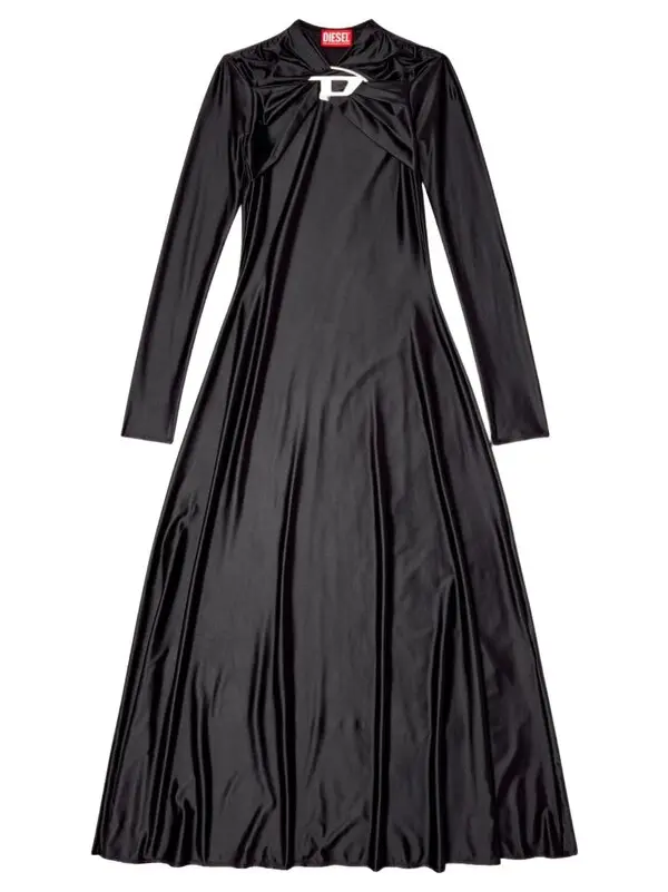 DIESEL® D-iamo Draped Midi Dress - Black
