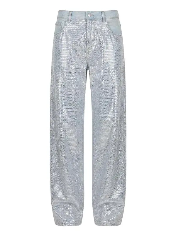 HAIKURE Bonnie Embellished Straight-leg Jeans - Gray