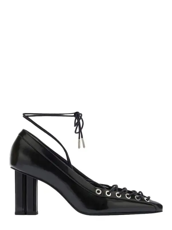 GANNI Lace Up Butterfly High Pump - Black