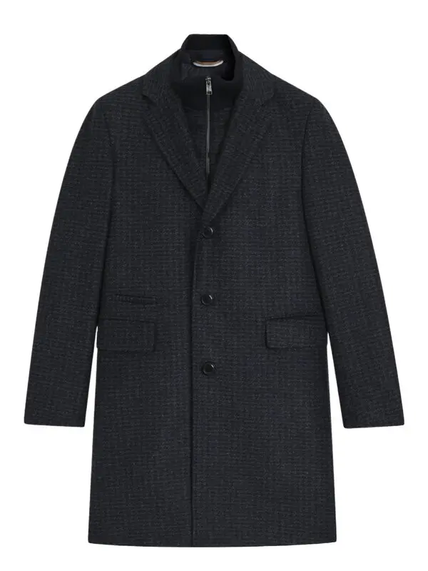 Hugo Boss Buttoned Coat - Dark Blue