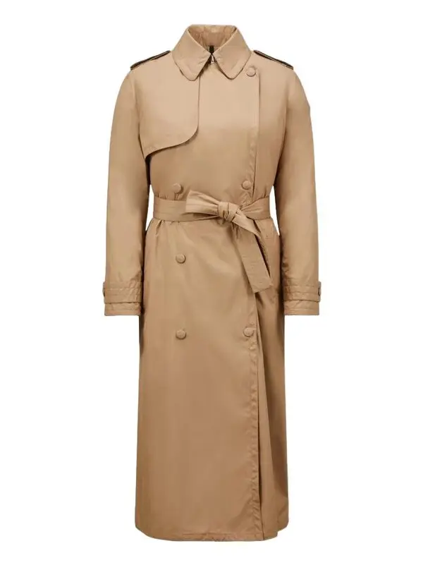 Moncler Barbetane Down Trench Coat - Camel/beige