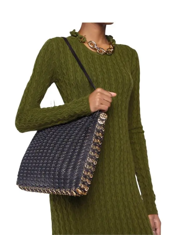 Rabanne 1969 Flip Top Handle Bag - Black/gold