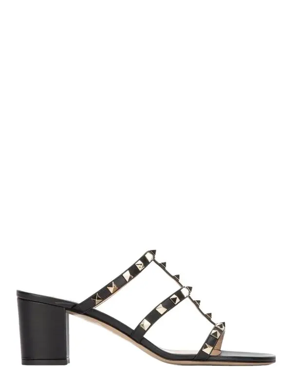 Valentino Garavani Rockstud Open Toe Caged Sandals - Black