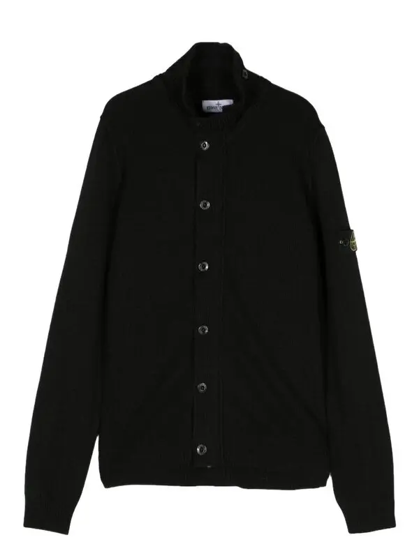 Stone Island Wool-blend Cardigan - Black