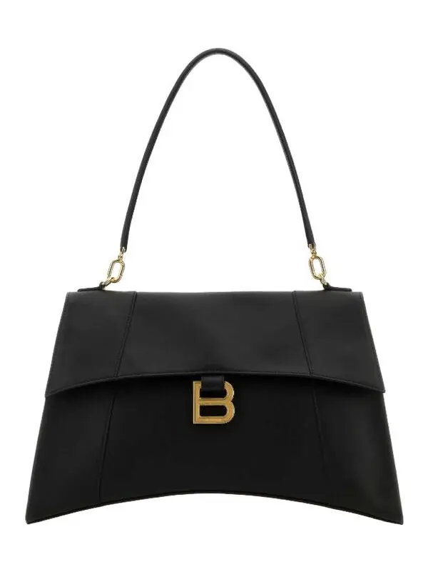 Balenciaga Hourglass Soft Medium Tote Bag - Black
