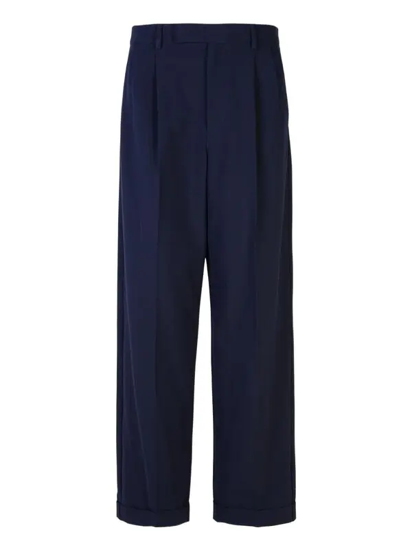 A.p.c. Marissa Navy Viscose Blend Trousers - Black