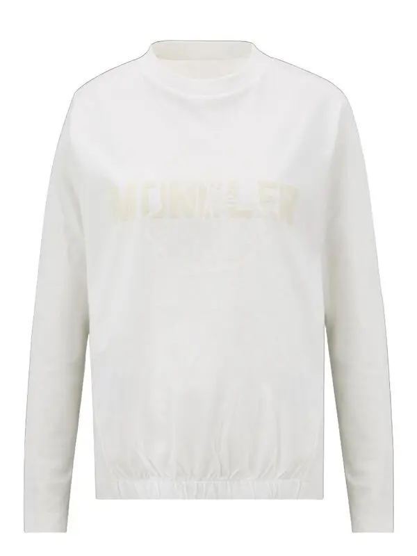 Moncler Cotton Jersey Logo T-shirt - White