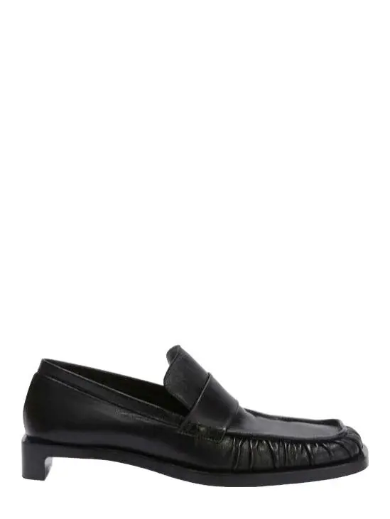 JIL SANDER Square Toe Loafers - Black