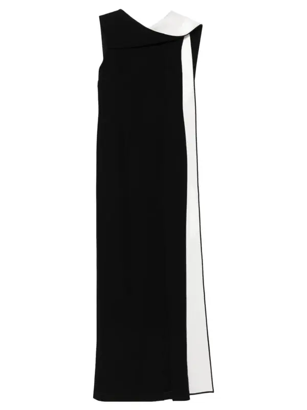 Roland Mouret Satin Crepe Sash Gown - Black