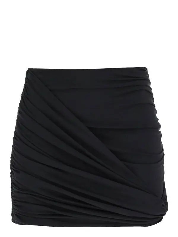 Magda Butrym Draped Mini Skirt - Black