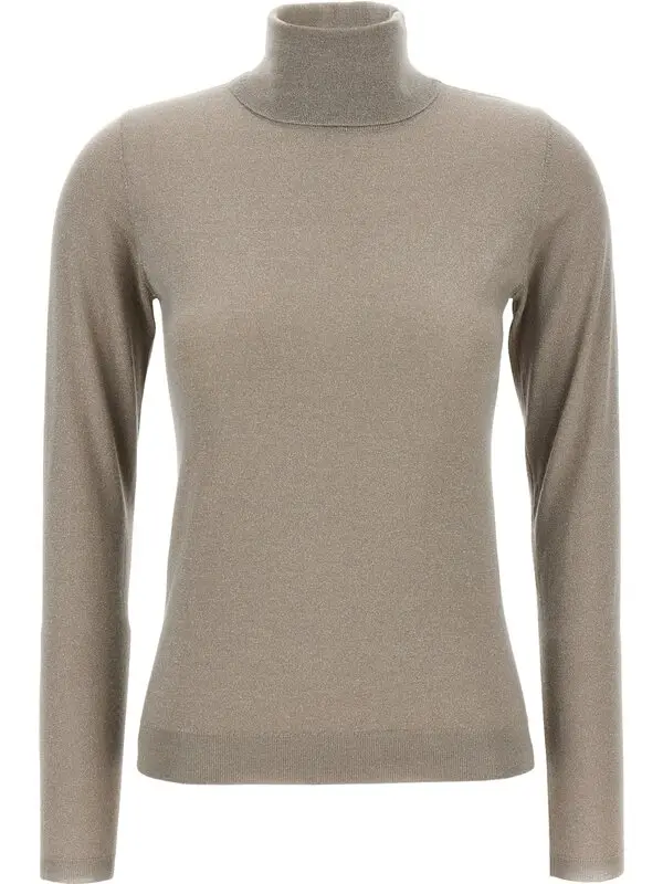 Brunello Cucinelli Ribbed Knit Turtleneck Jumper - Nude
