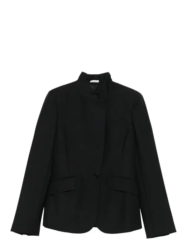 Alexander McQueen High-neck Single-button Jacket - Black