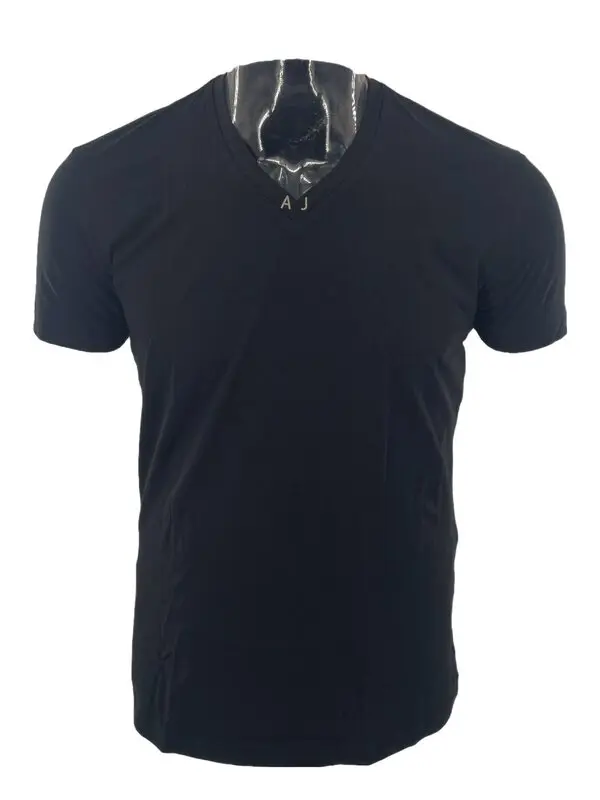 Emporio Armani V-neck Short-sleeved T-shirt - Black