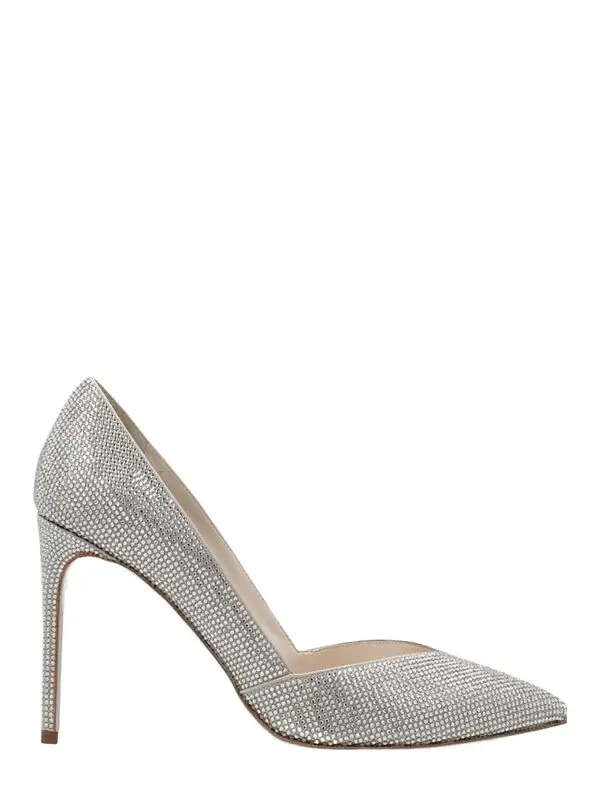 Rene Caovilla Silver Sequined Stilettos - Gray