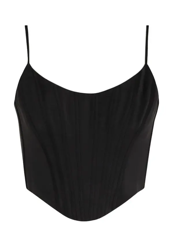 Zimmermann Slim-cut Silk Corset Top - Black
