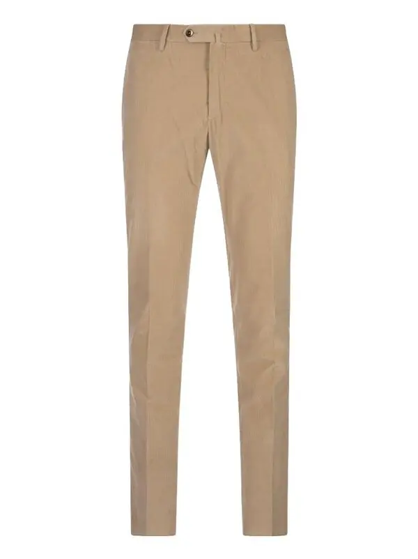 PT TORINO Corduroy Straight Leg Trousers - Nude