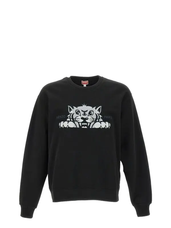 Kenzo Tiger Embroidered Crewneck Sweatshirt - Black