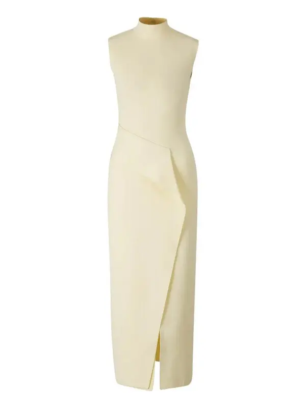 Roland Mouret Sleeveless Mock Neck Gown - Nude