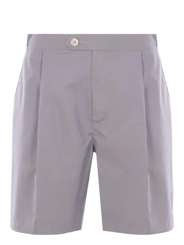 Brunello Cucinelli Logo Detailed Bermuda Shorts - Gray