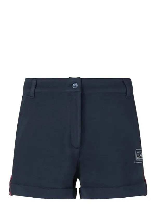 EA7 Logo Detail Shorts - Black