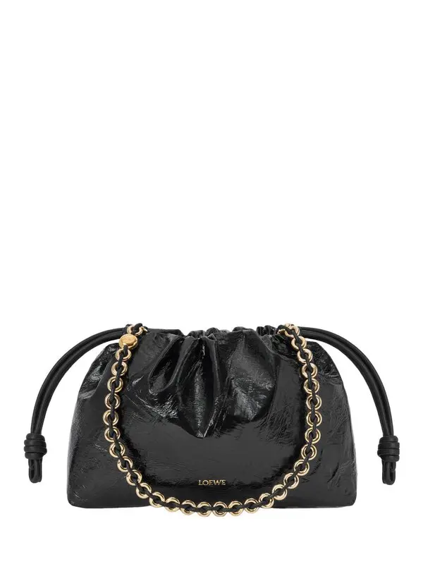 Loewe Medium Flamenco Purse In Eel - Black
