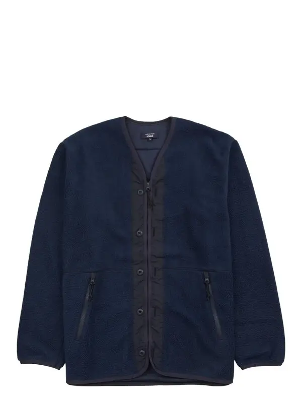 Comme Des Garçons V-neck Zip Fleece - Navy